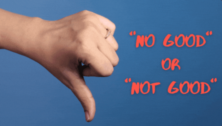 English Café: “No good” or “Not good”